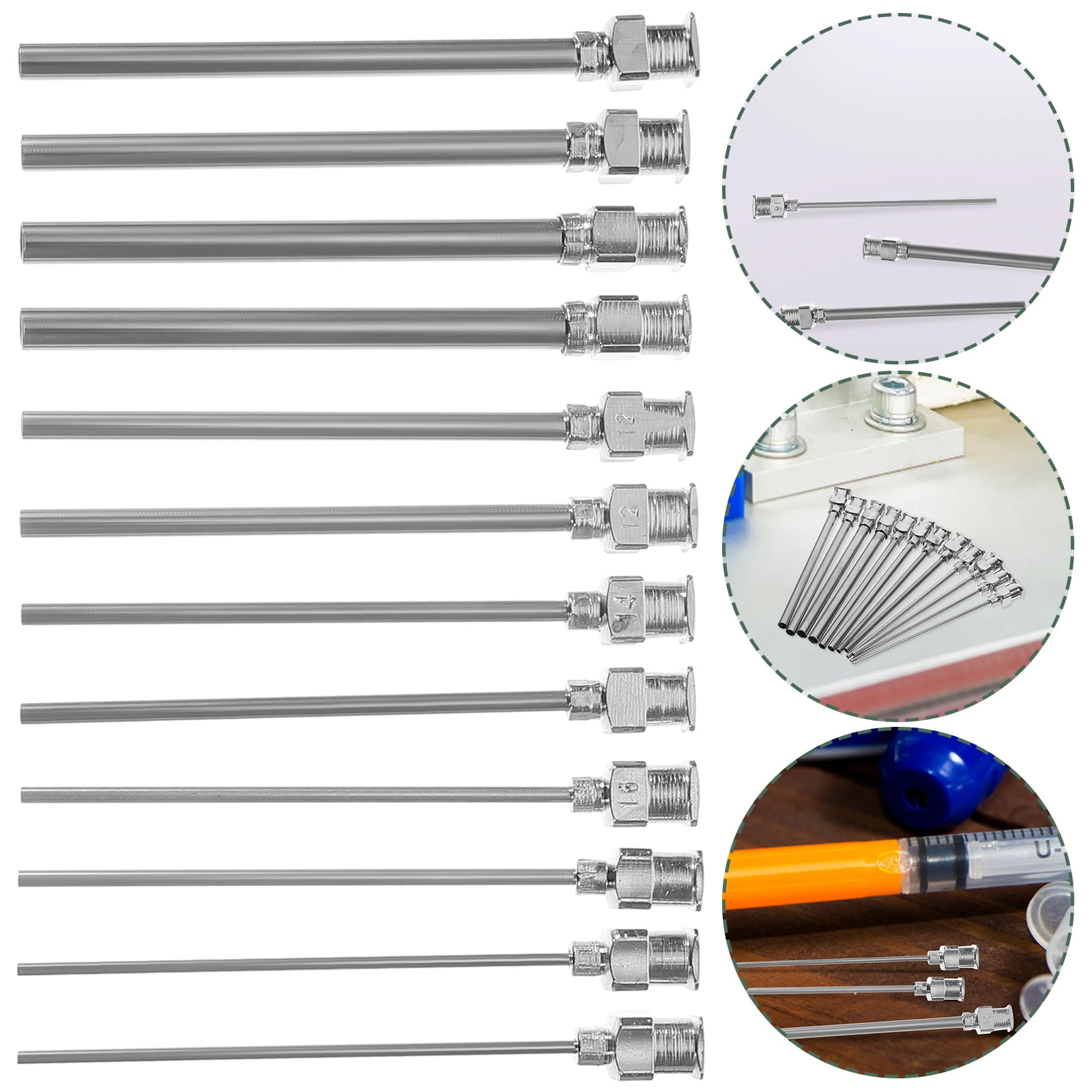 Masteelf 12 Pcs Dispensing Head Injections Nail Salon Glue Syringe ...