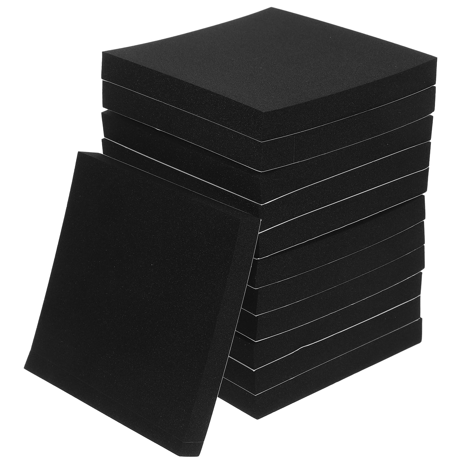 Masteelf 12 Pcs Foam Square Pad Cubes Sticky Shock Absorbing Black ...