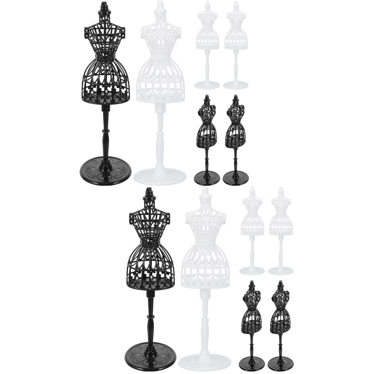 Masteelf 12 Pcs Miniature Doll Dress Mannequin Model Doll Clothes ...