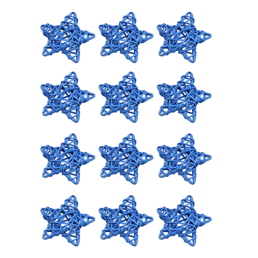 Masteelf 12 Pcs Rattan Stars Shaped Wicker Rattan Balls Star Hanging ...