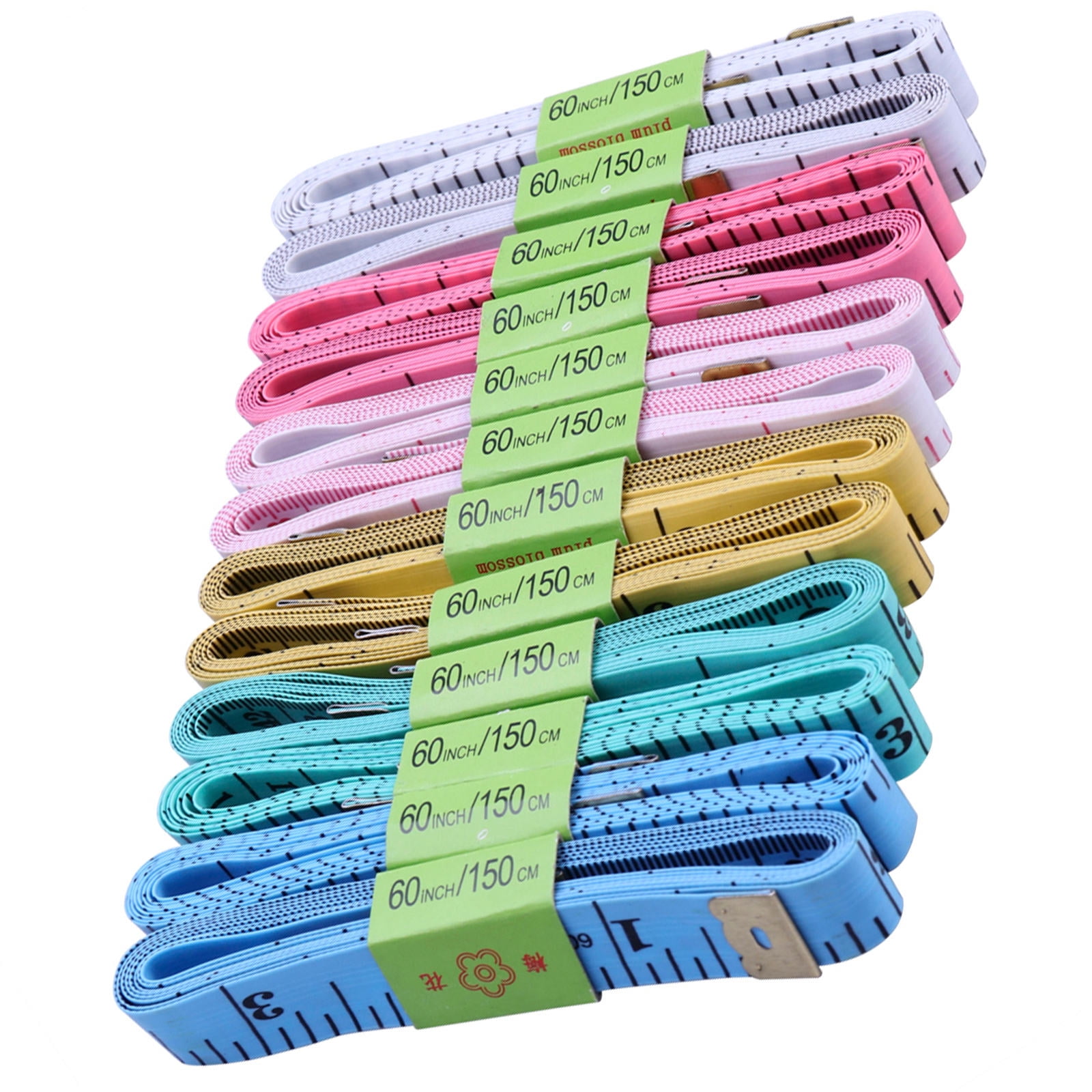 Masteelf 12 Pcs Ruler Tape Measure Soft Craft Measuring Straight Object ...