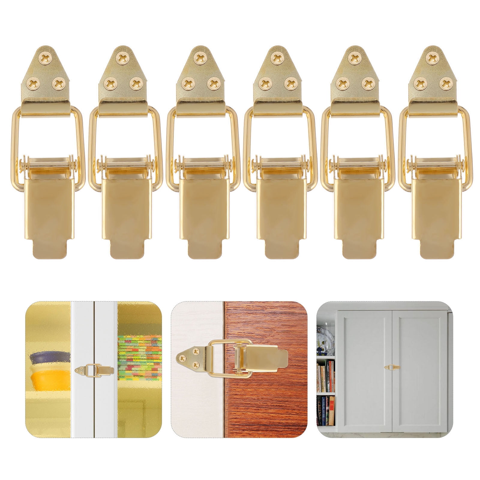 Masteelf 12 Pcs Spring Buckle Toggle Hasp Clamp Travel Golden - Walmart.com