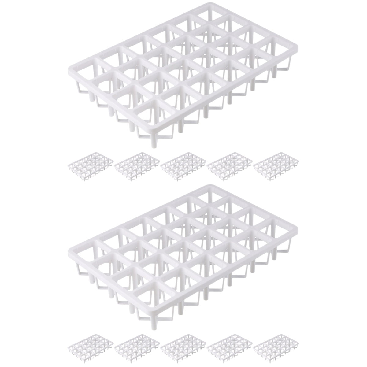 Masteelf 12 Pcs Square Hole Plant Pot Storage Holders Vegetable ...