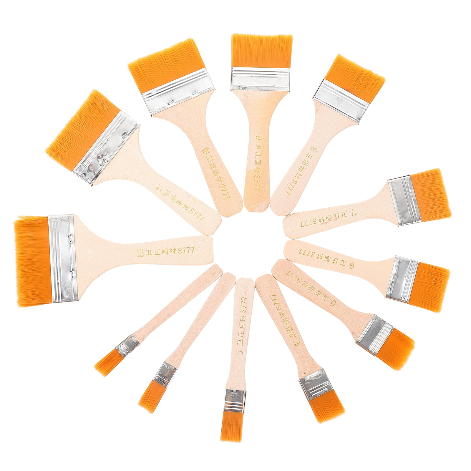 LOLIPPYY Kids Paint Brushes Nylon 12Pcs 6.7X3.3X0.2In - Walmart.com