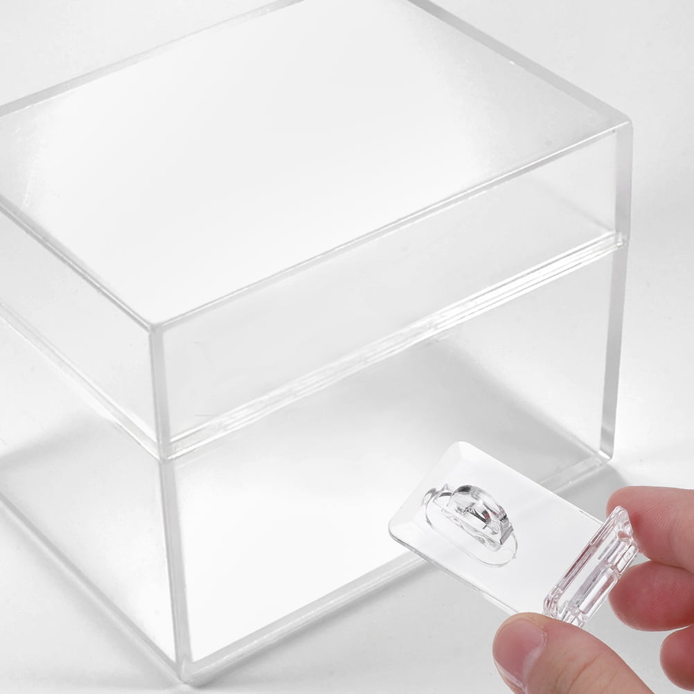 Masteelf 12 Sets Mini Acrylic Hinge Locks Clear Latch Hasp Acrylic ...