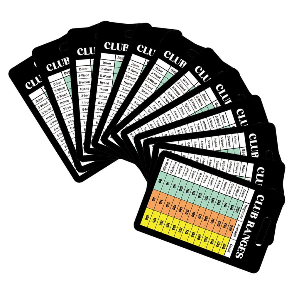 Masteelf 12 Sheet Golf Training Range Chart And Scorecards Paper Golf ...
