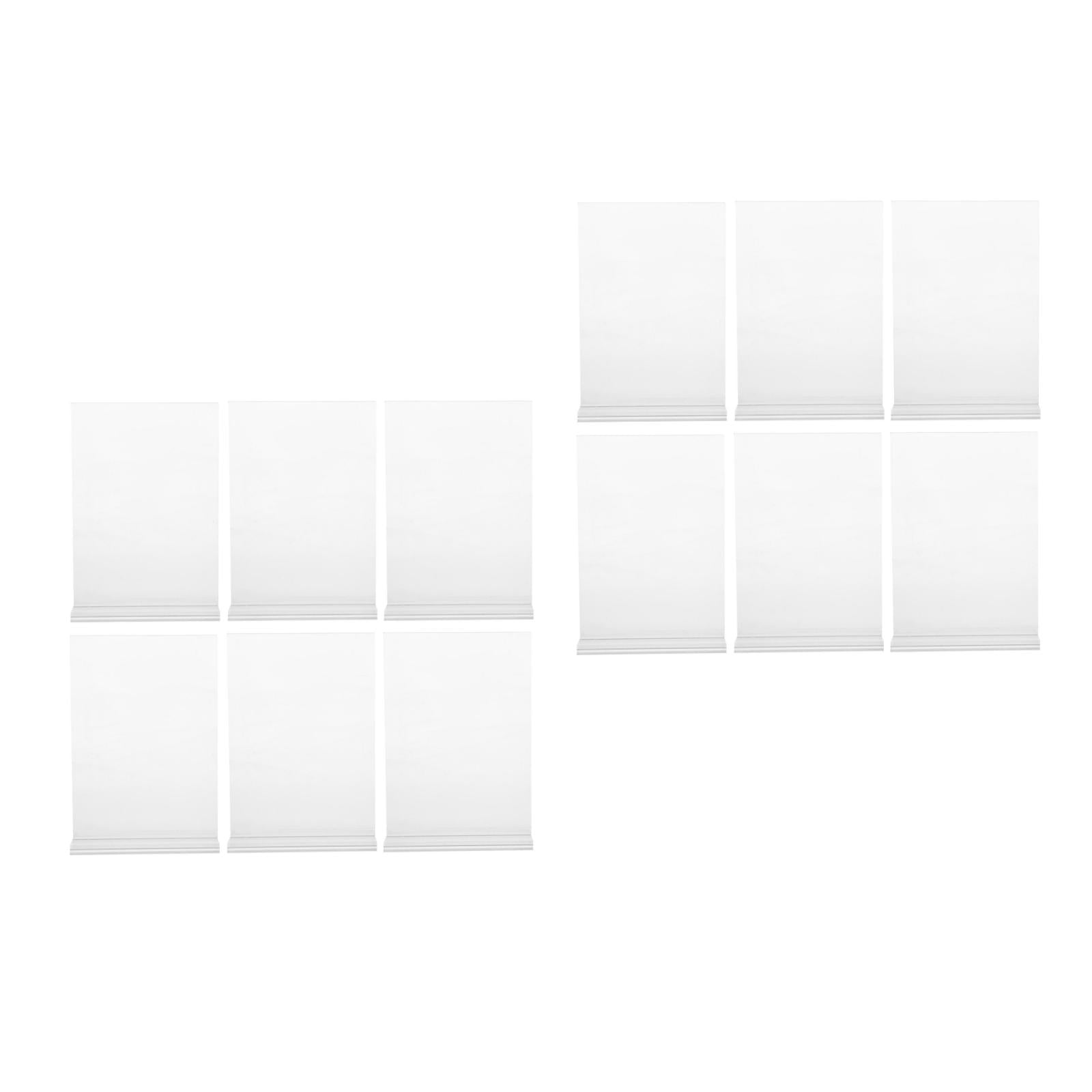 Masteelf 12 pcs Acrylic Sign Holder T Shaped Double-Sided Frame Display ...
