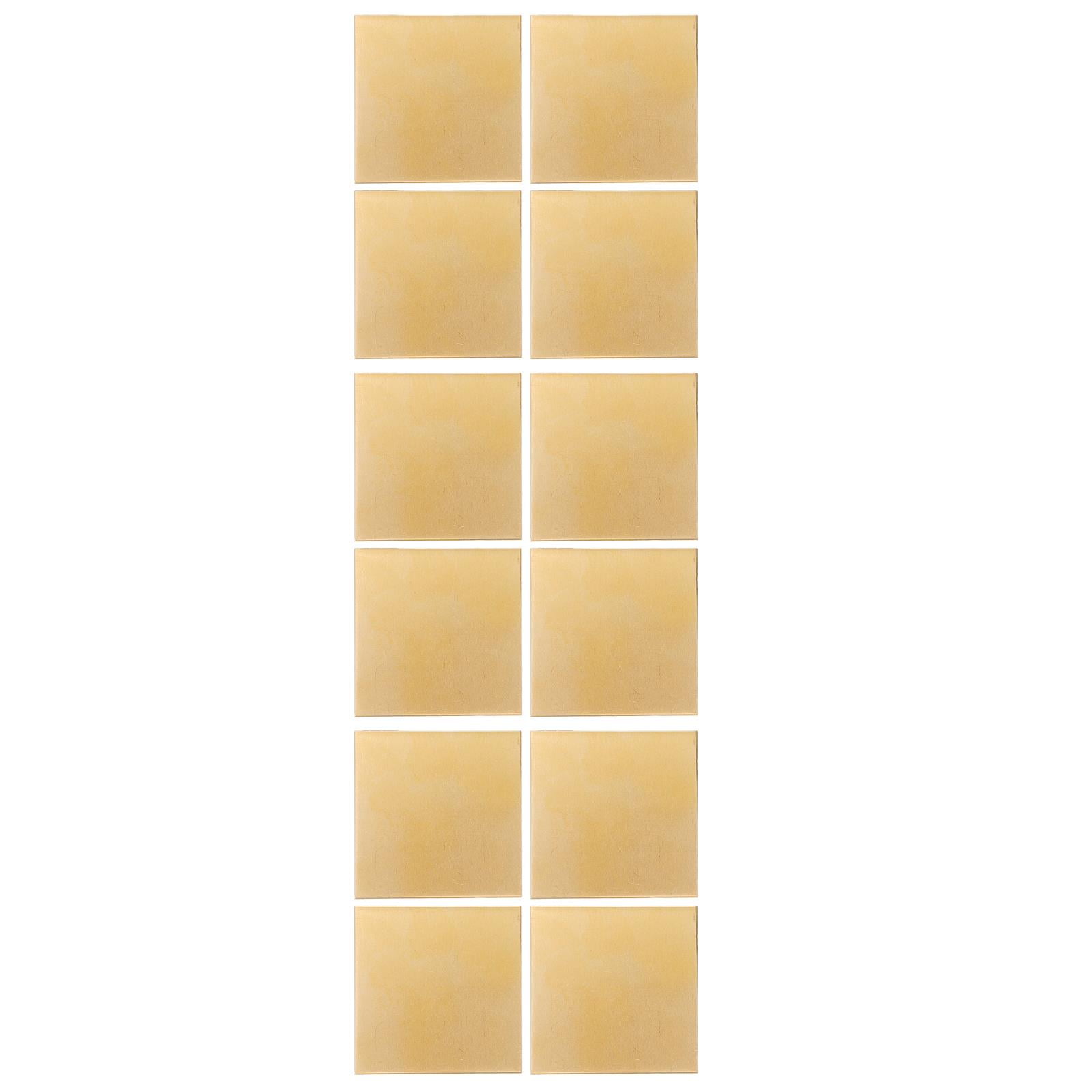 Masteelf 12 pcs Brass Sheets DIY Crafts Brass Sheeting Reliable Easy to ...