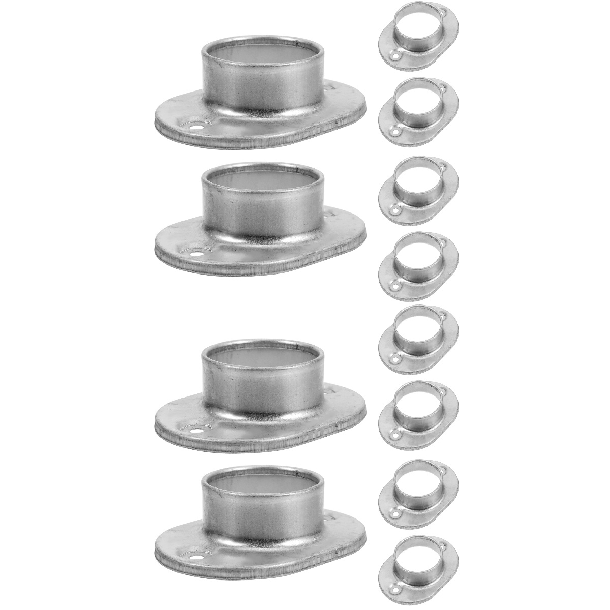 Masteelf 12 pcs Handrail Base Flange Tube Bases Railing Post Base Heavy ...