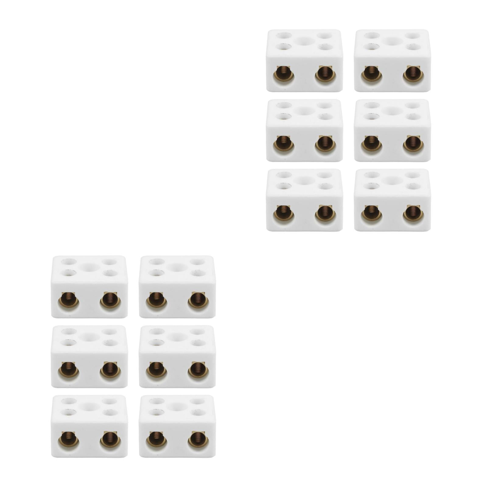 Masteelf 12 pcs High Temp Porcelain Ceramic Connectors 2 Way Ceramics ...