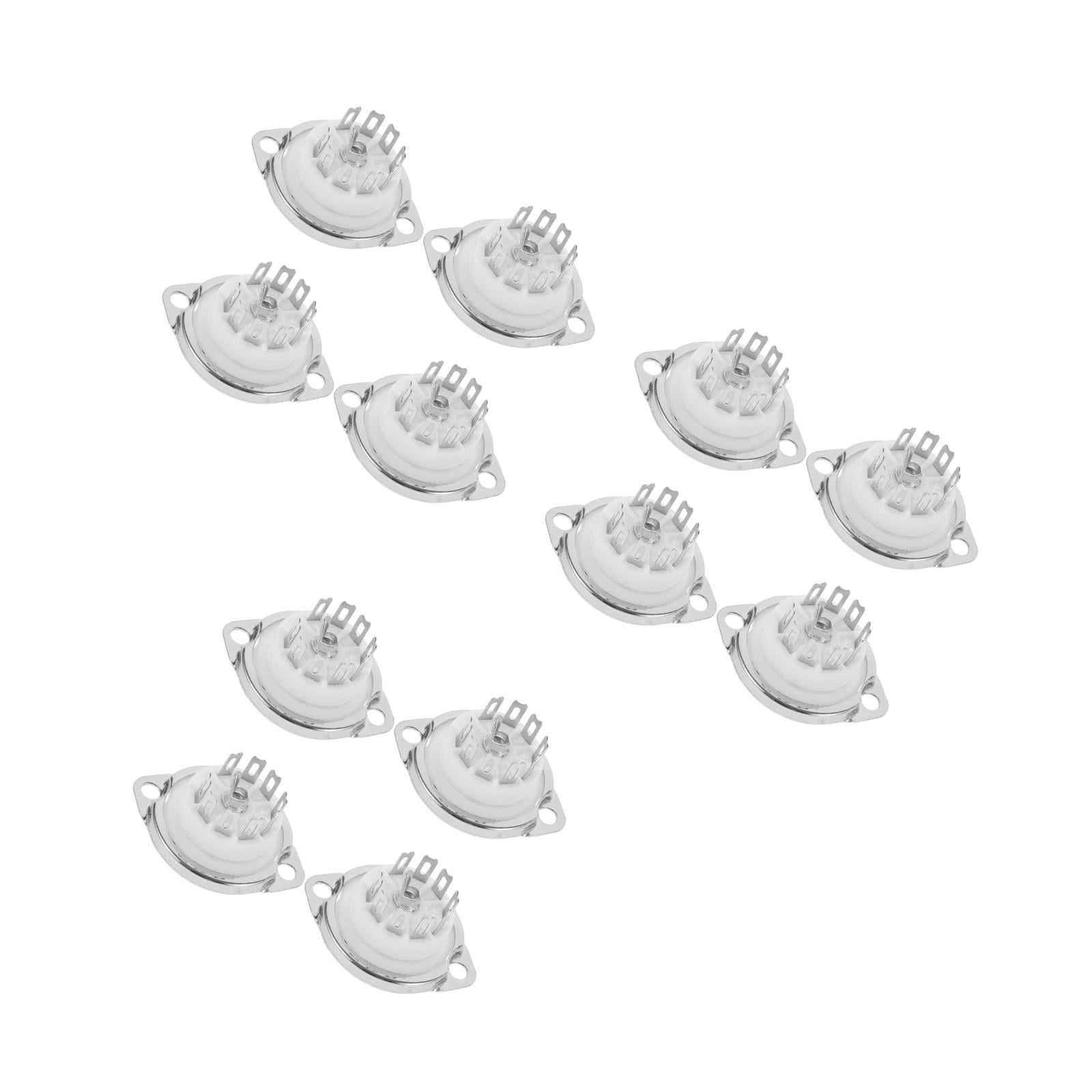 Masteelf 12-Pack High-Temperature 9 Ceramic Tube Sockets for Vacuum ...