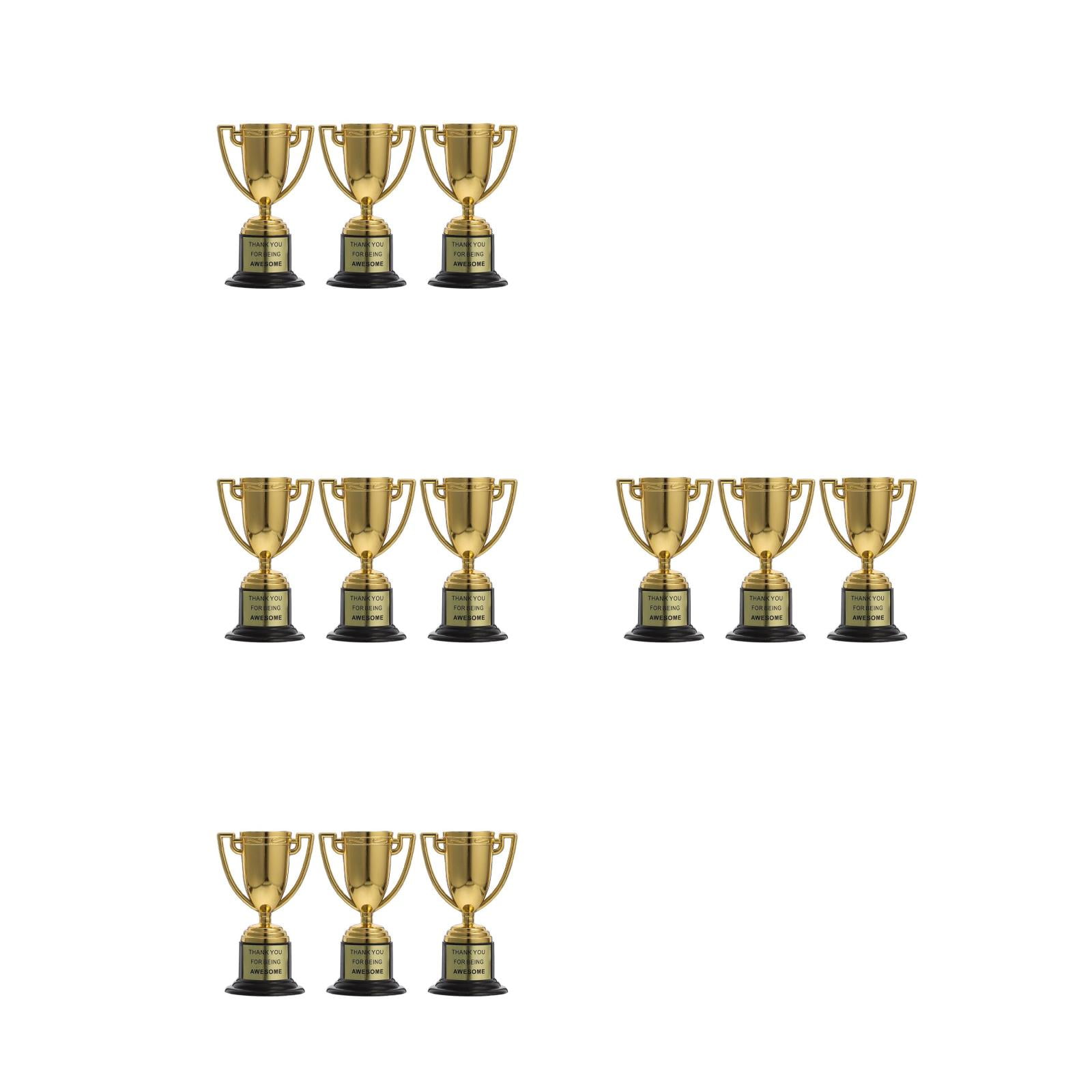 Masteelf 12 pcs Mini Gold Plastic Trophies for Kids Sports Competition ...