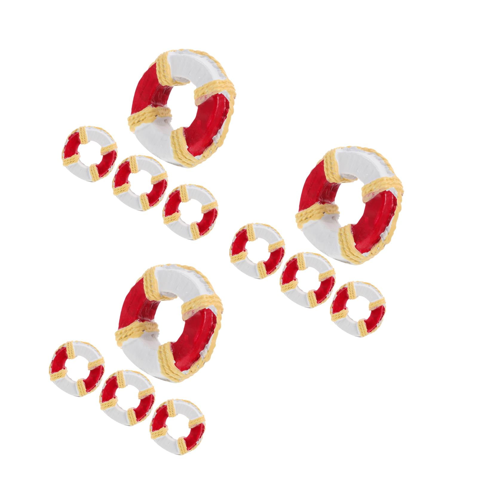 Masteelf 12 pcs Mini Swimming Ring Swim Ring Dolls Swimming Pool Party ...