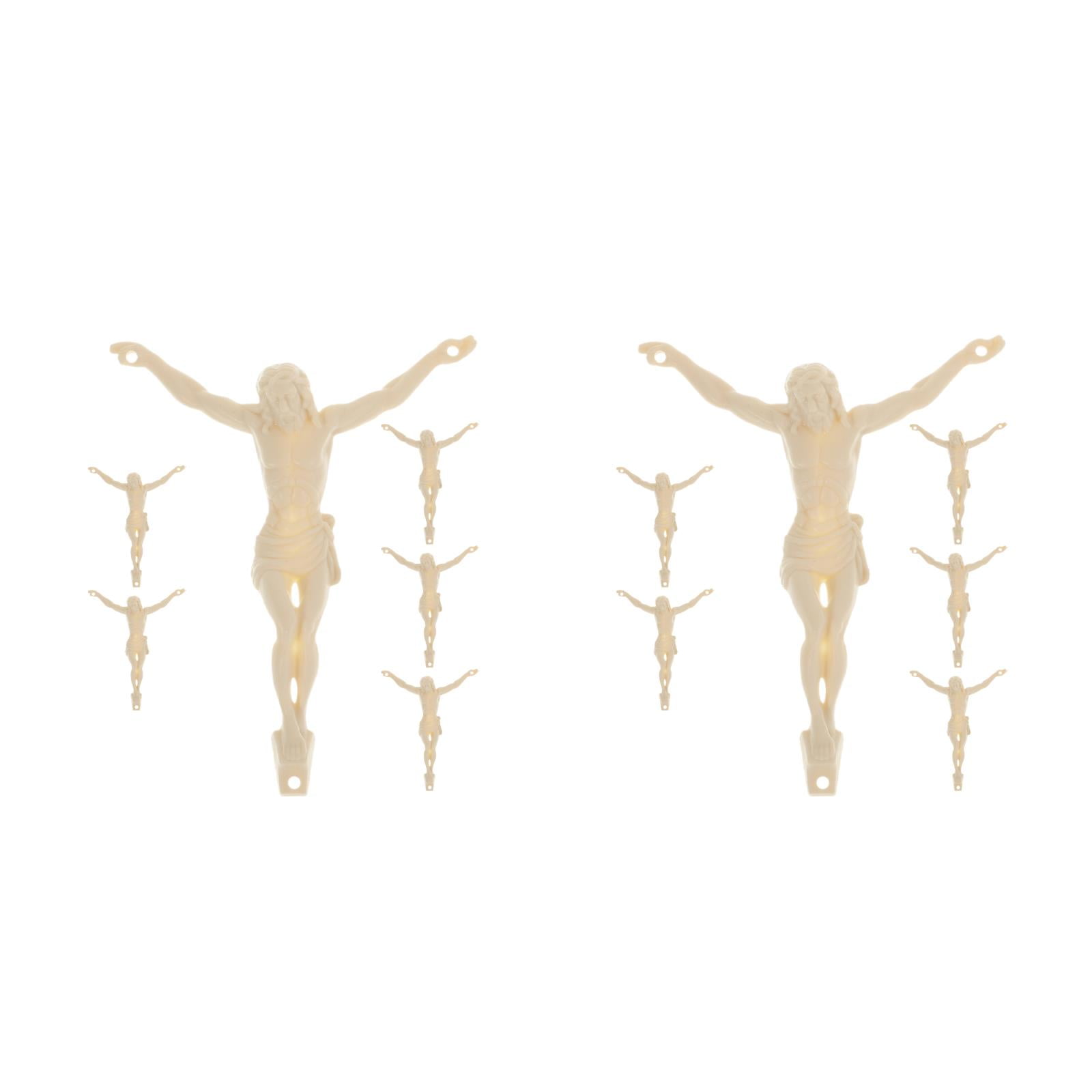 Masteelf 12 pcs Plastic Jesus Figurine Small Jesus Statue Model Manual ...