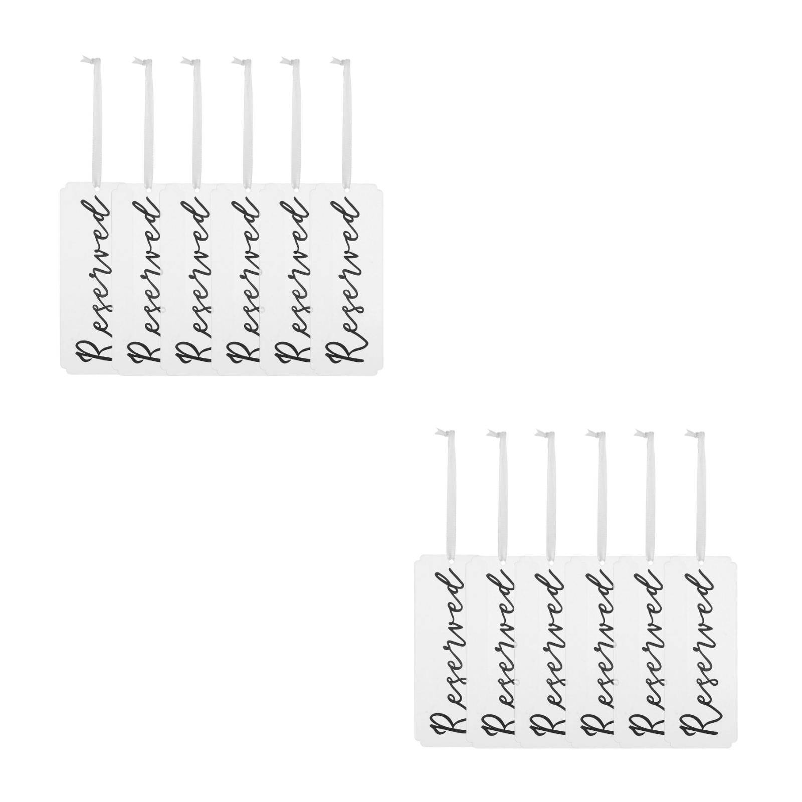 Masteelf 12 pcs Reserved Signs For Wedding Chairs Acrylic Tags Hanging ...