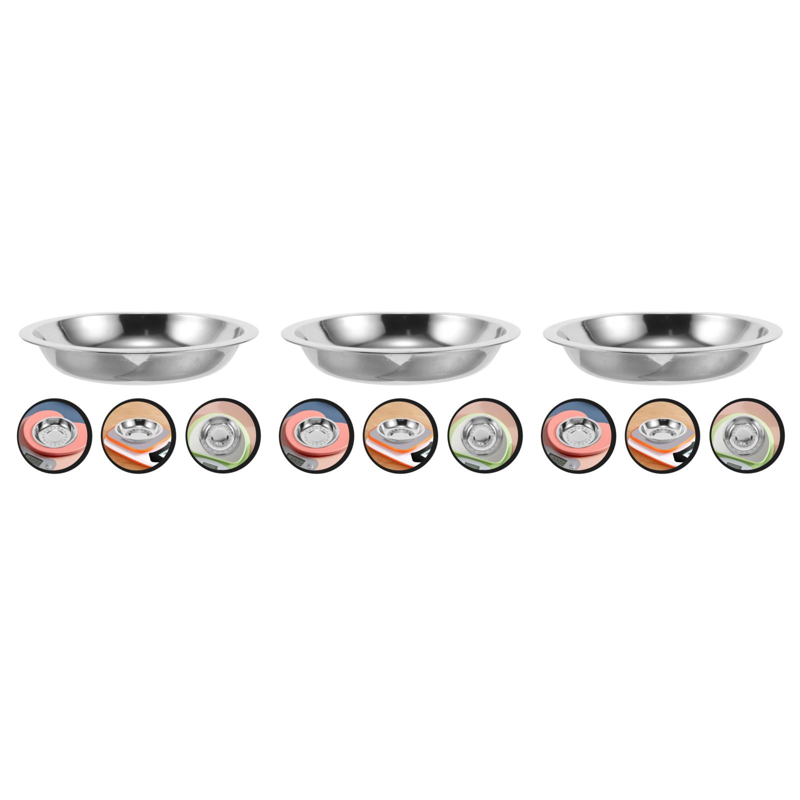 Masteelf 12-Piece Stainless Steel Weighing Scale Trays Set for Kitchen ...