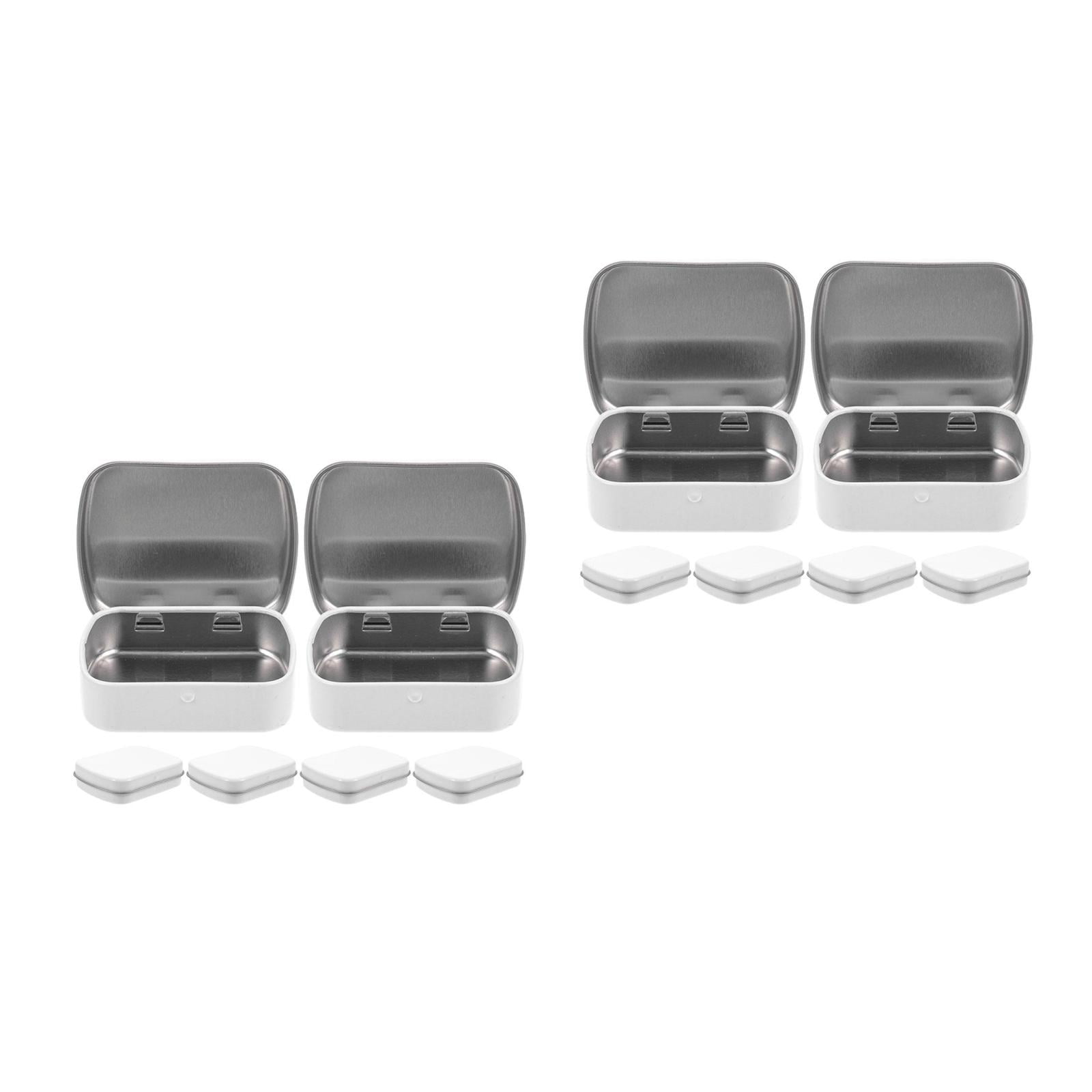 Masteelf 12 pcs Tin Box Small Tin Box Rectangular Hinged Lids Tin Empty ...