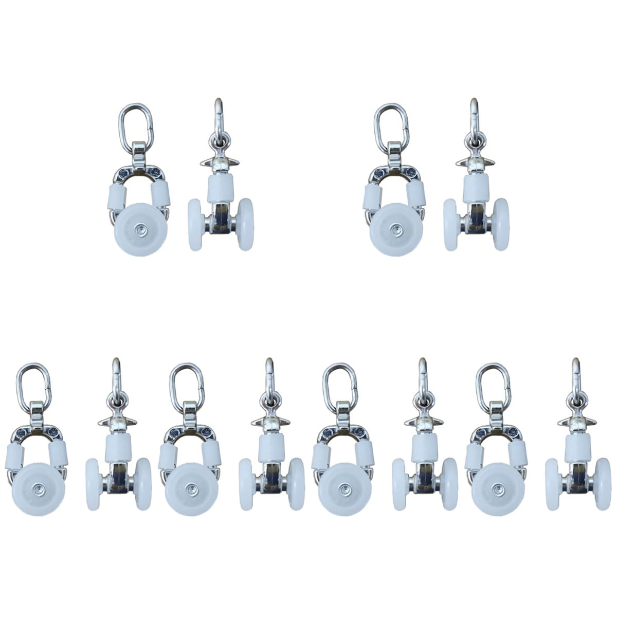 Masteelf 120 Pcs Curtain Track Gliders Double Wheel Rolling Rail Runner ...