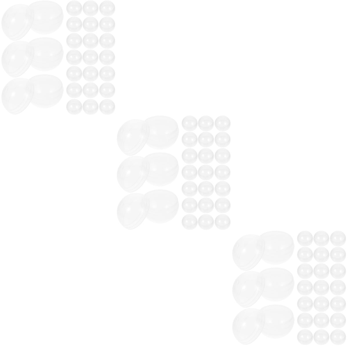 Masteelf 120 pcs Empty Round Ball Reusable Fillable Capsules Plastic ...