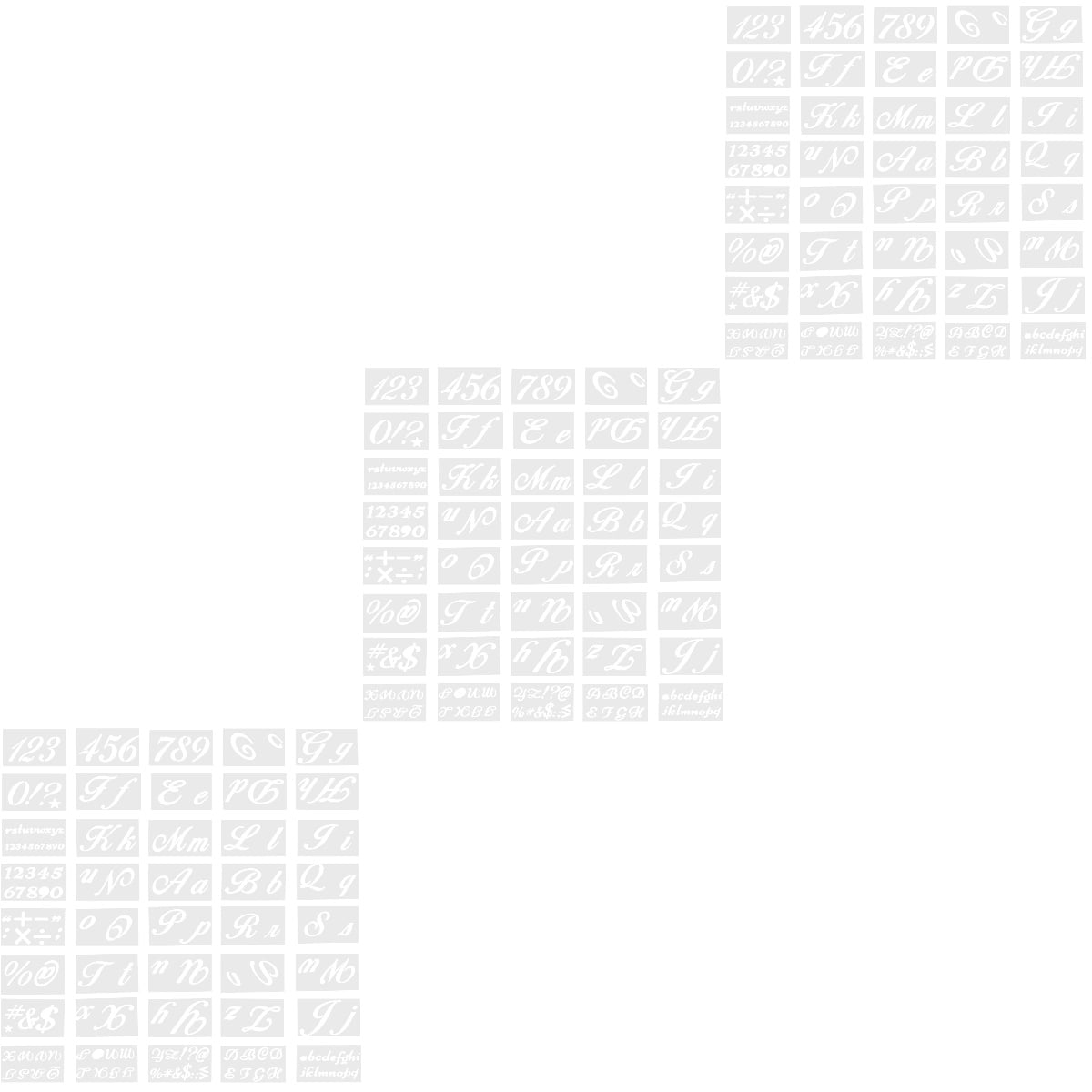 Masteelf 120 pcs Painting Stencil Letter Numbers Symbols Drawing ...