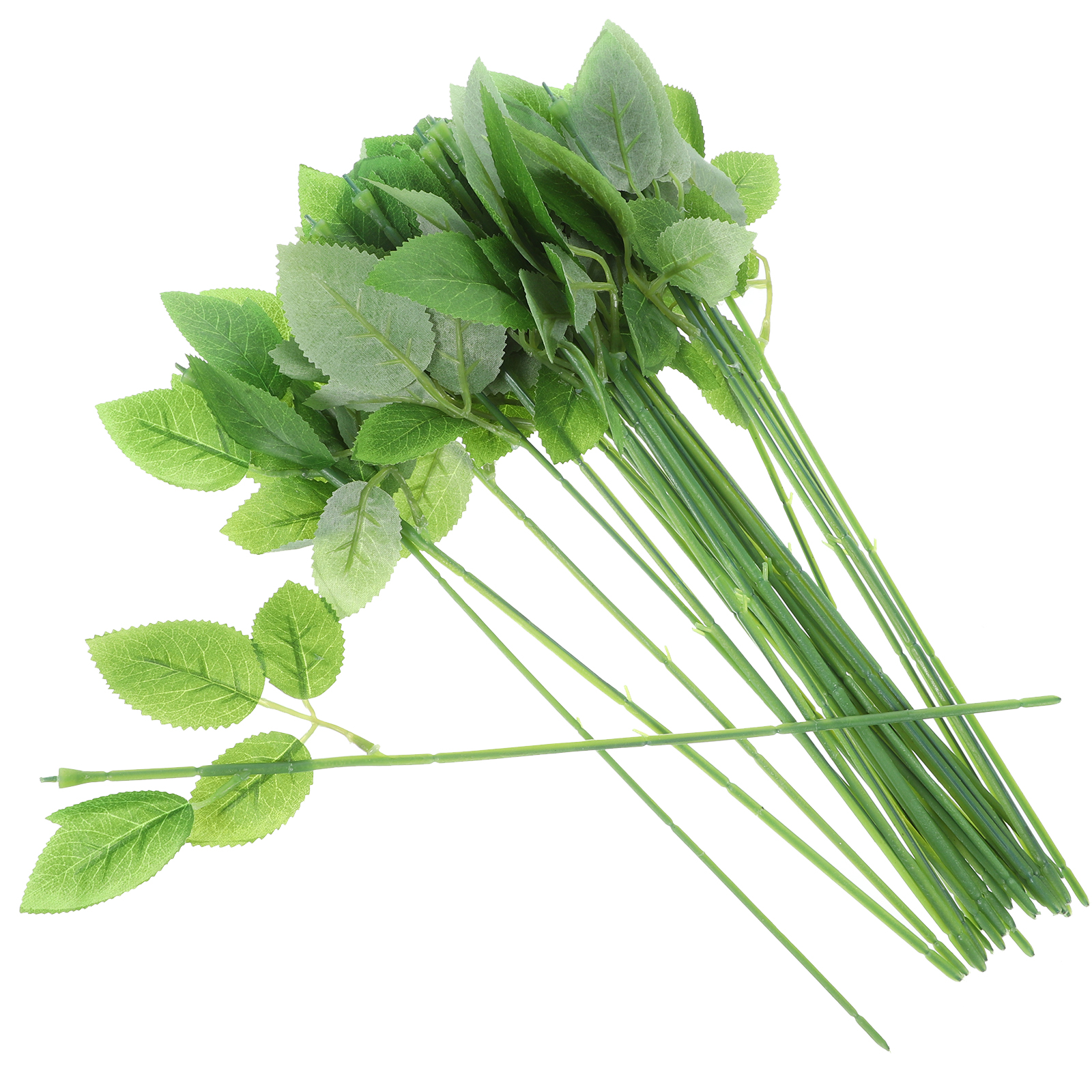 KALLORY eelf Green Floral Stem with Leaves for Floral Arrangement ...