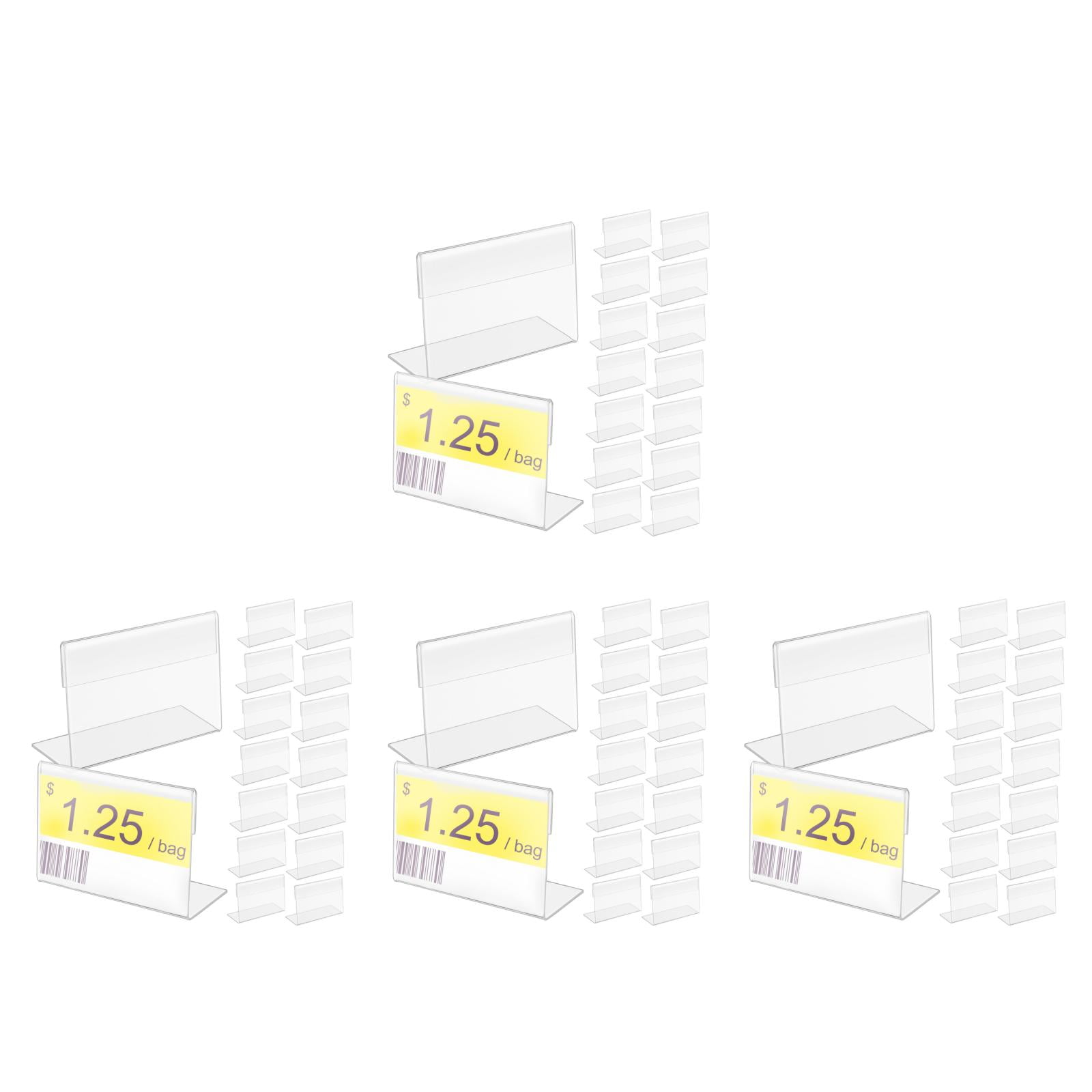 Masteelf 120 pcs Table Sign Holders Clear Restaurant Sign Display Stand ...