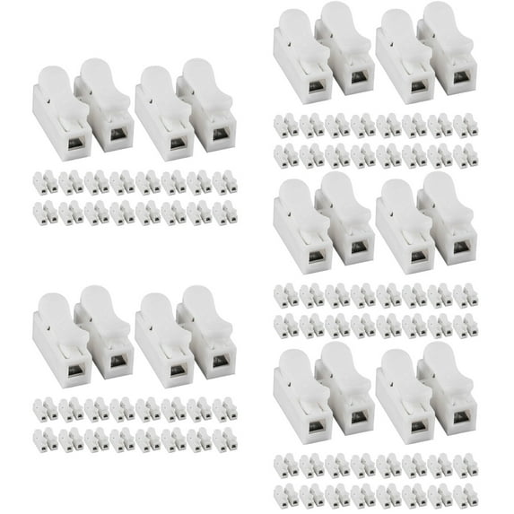 Masteelf 125 PCS Quick Connectors Cable Clamps LED Strip Light Wire ...