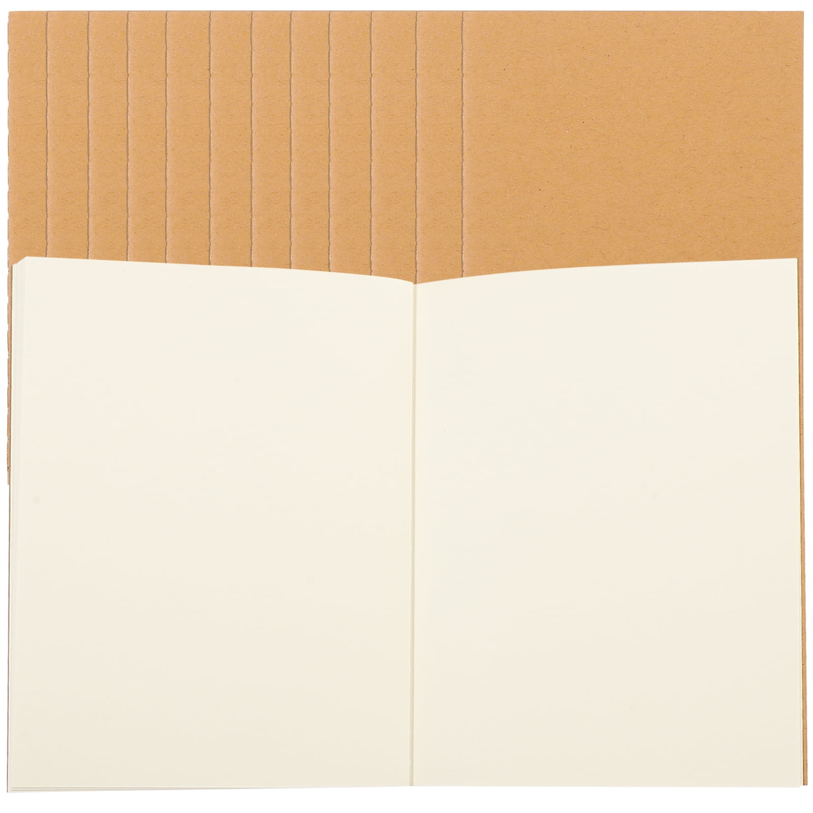 Masteelf 12PCS A6 Kraft Notebooks Kraft Paper Notebooks Blank Cover ...