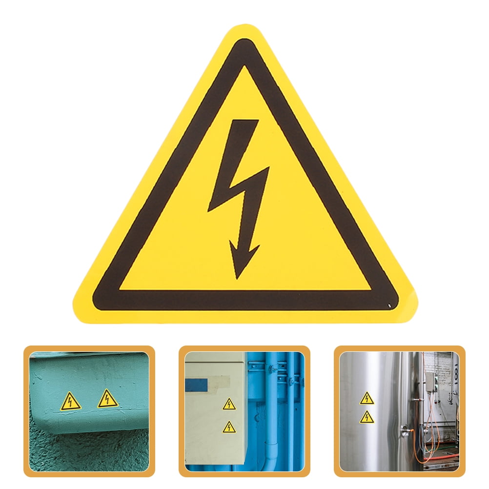 Masteelf 12PCS High Voltage Warning Stickers Electric Shock Risk Safety ...