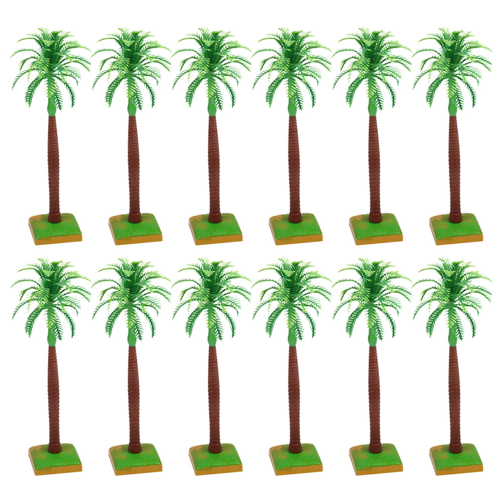 Masteelf 12PCS Mini Coconut Tree Cake Decor Artificial Coconut Tree ...