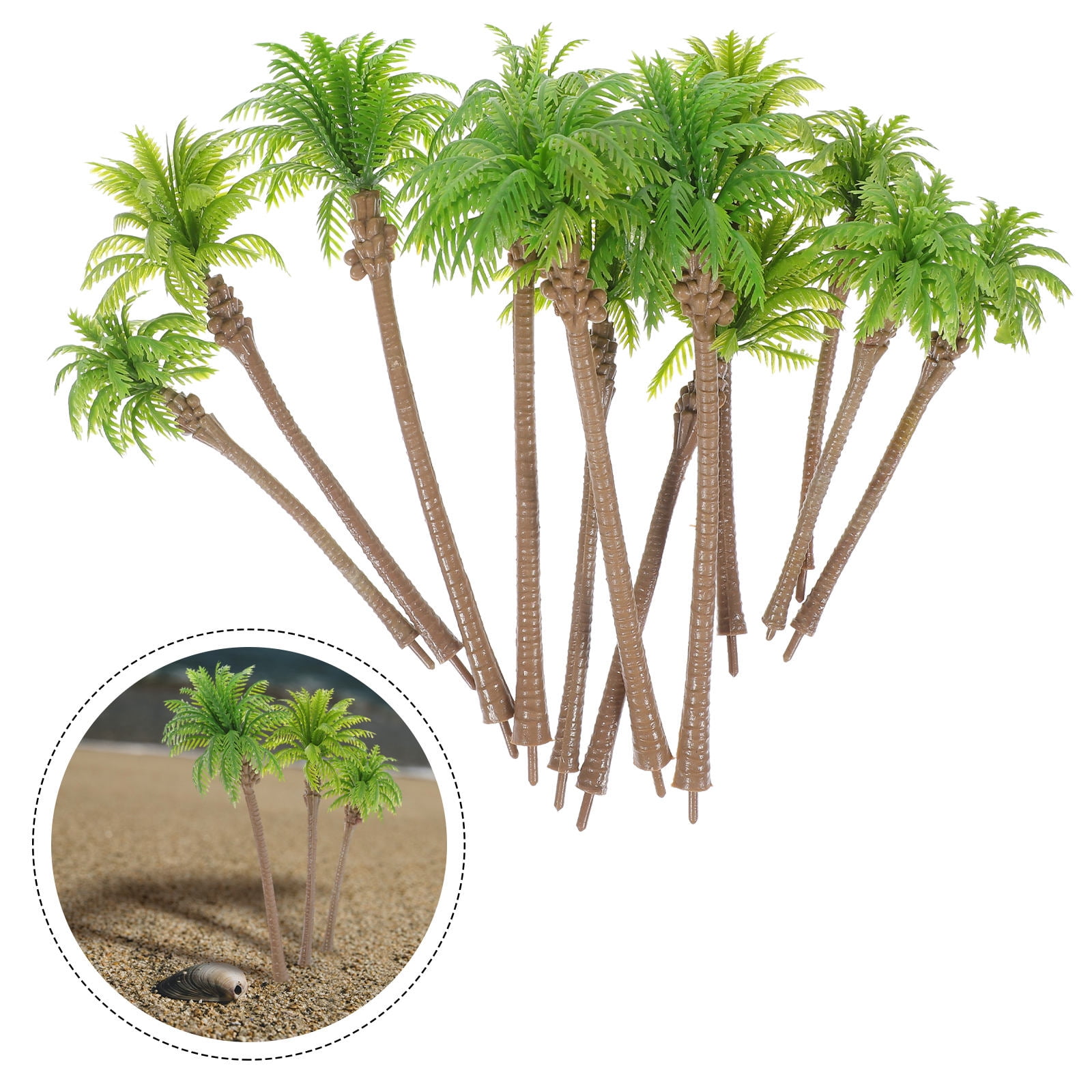 Masteelf 12Pcs Green Plastic Mini Trees for Crafts and Model Builders ...