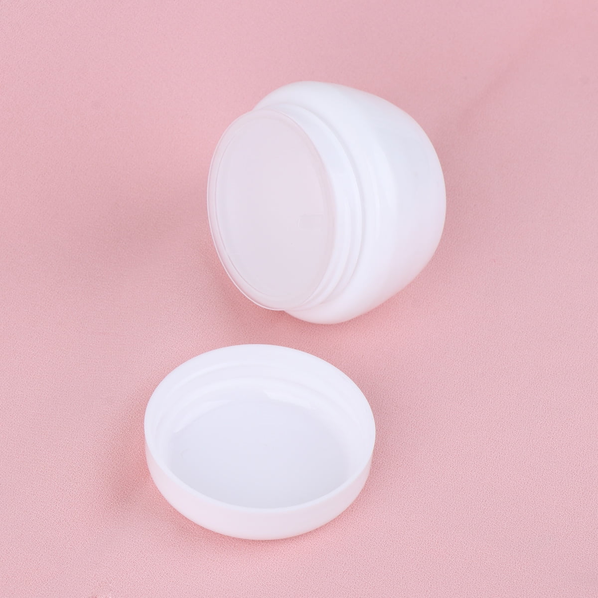 Masteelf 12Pcs White Plastic Mushroom Shape Cream Jars SiftProof Travel ...