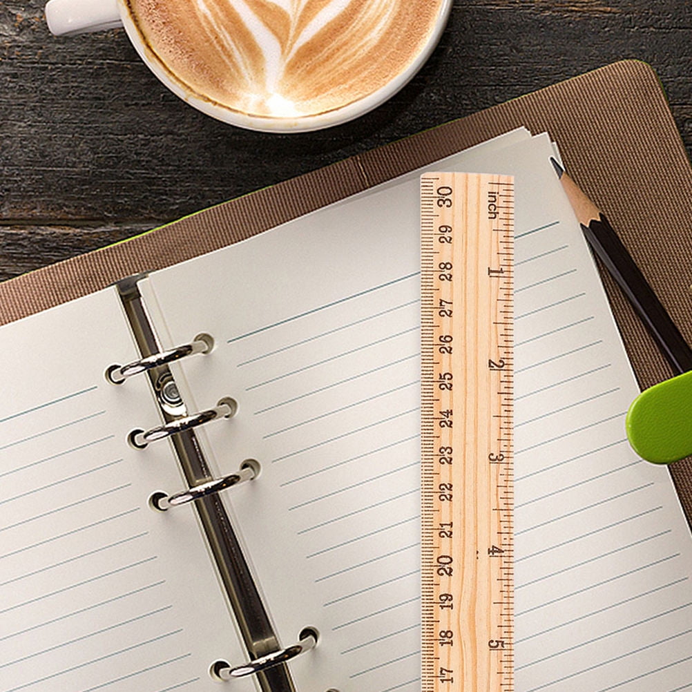 Masteelf 12inch Wooden Ruler 36pcs 30cm Geometric Ruler Math Ruler ...