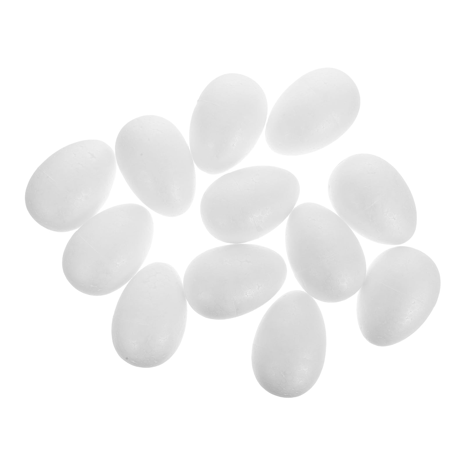 Masteelf 12pcs Craft Foam Eggs for Easter DIY White Polystyrene Egg ...