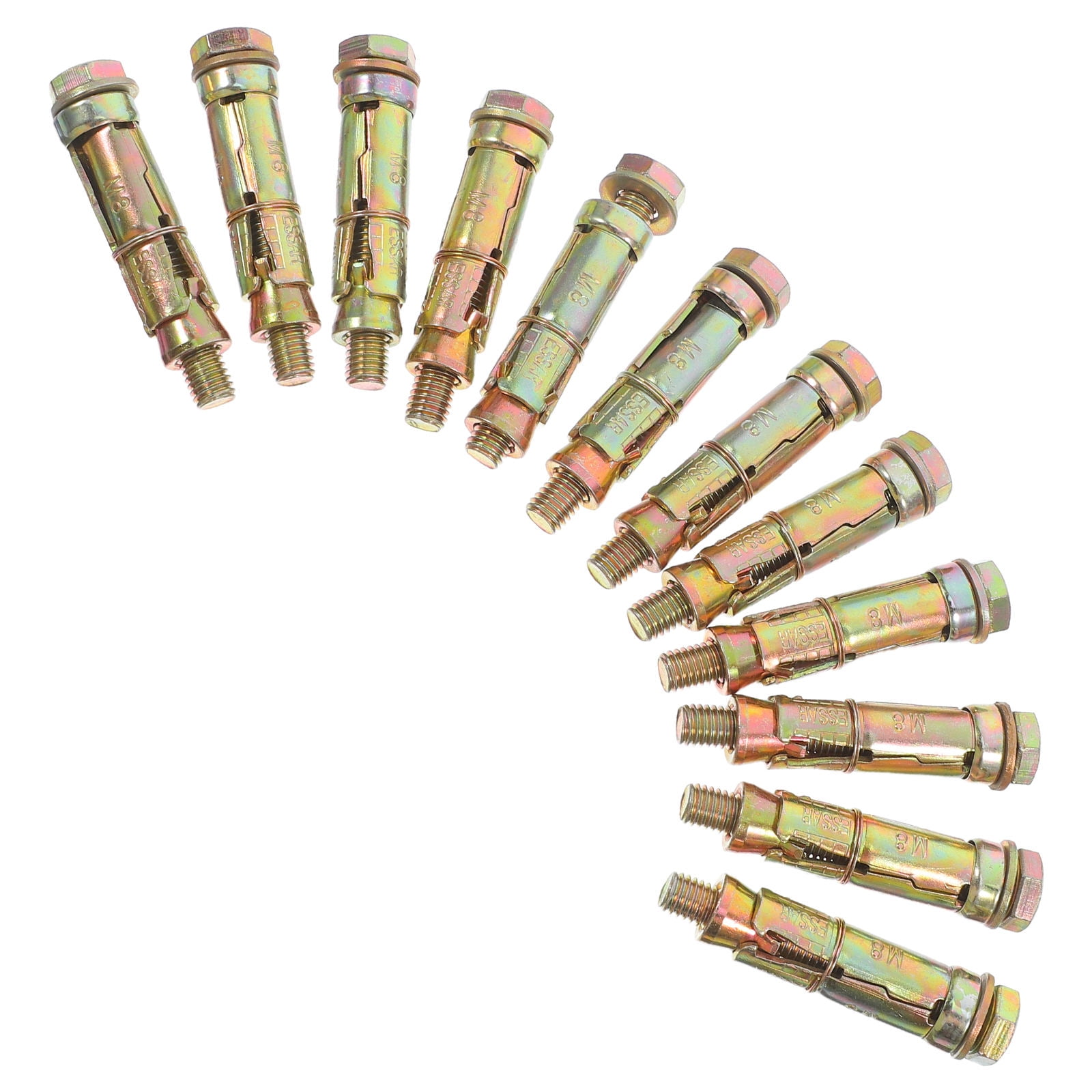 Masteelf 12pcs Heavy Duty Shield Anchors Expansion Bolts Metal ...