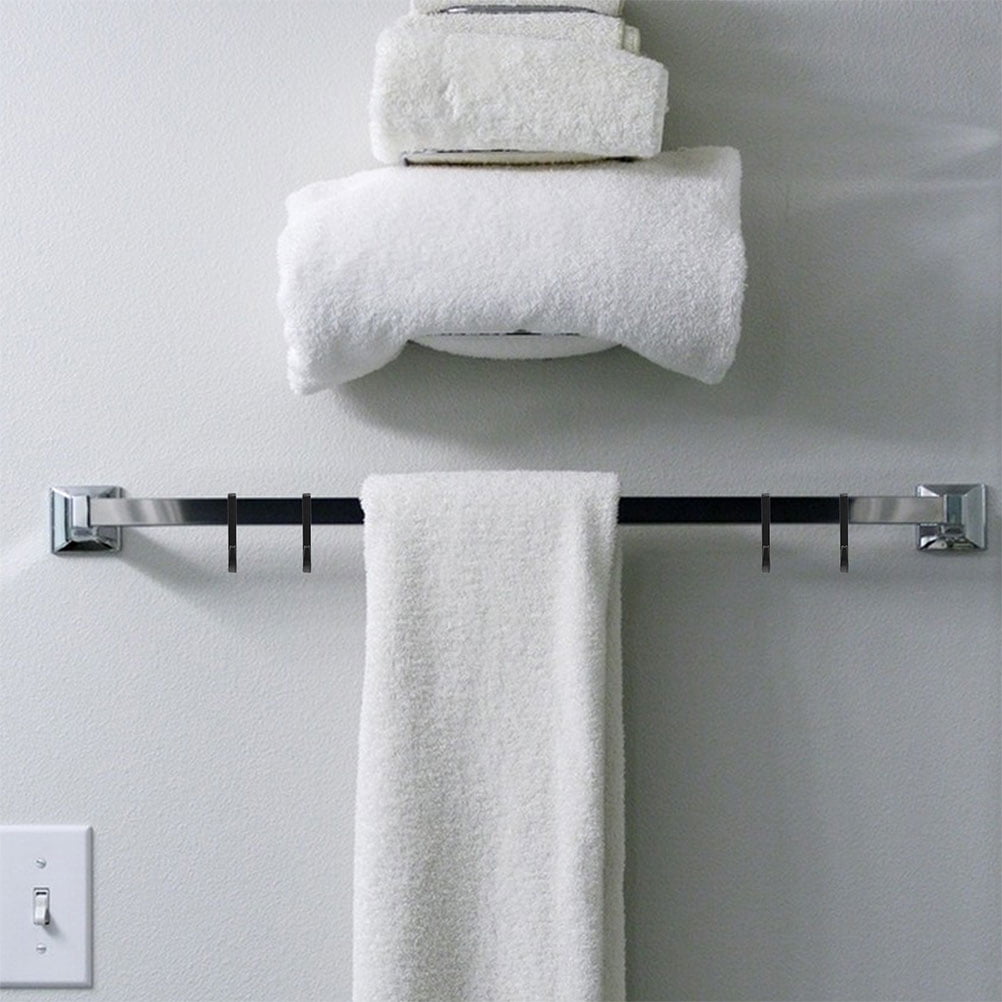 Masteelf 12pcs Kitchen Hanging Rack Flat J Hooks Plastic Hooks Kitchen ...