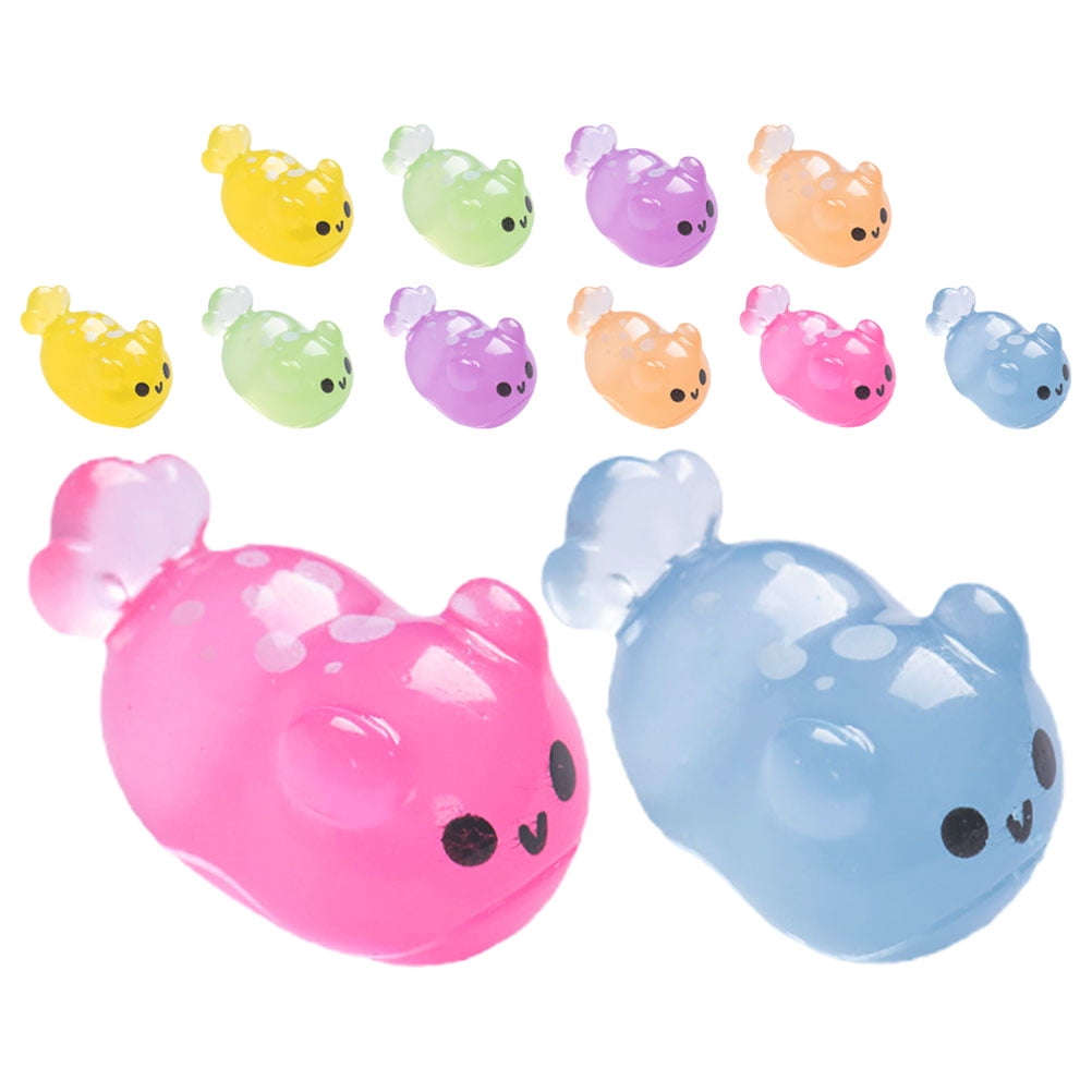 Masteelf 12pcs Luminous Mini Resin Animals Tiny Glow in Dark Ocean ...