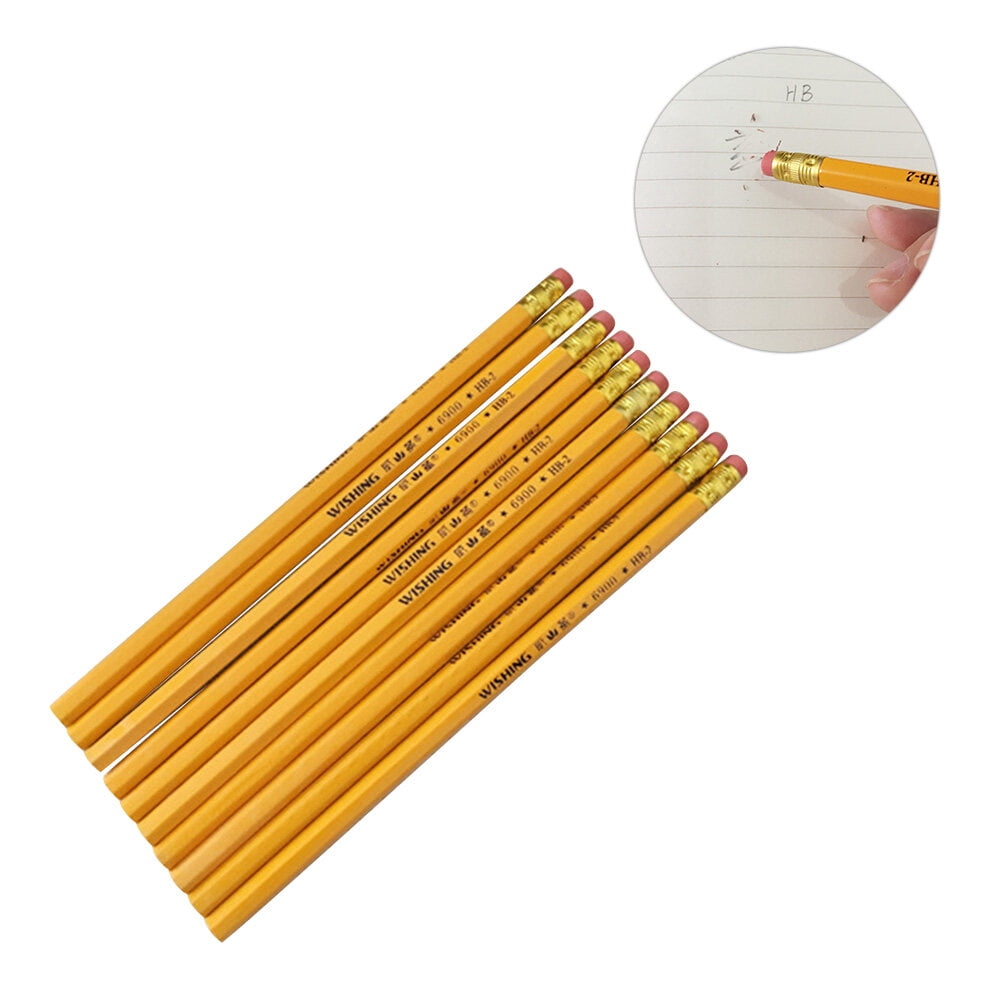 Masteelf 12pcs Multifunction Writing Wooden HB Pencils with Eraser ...