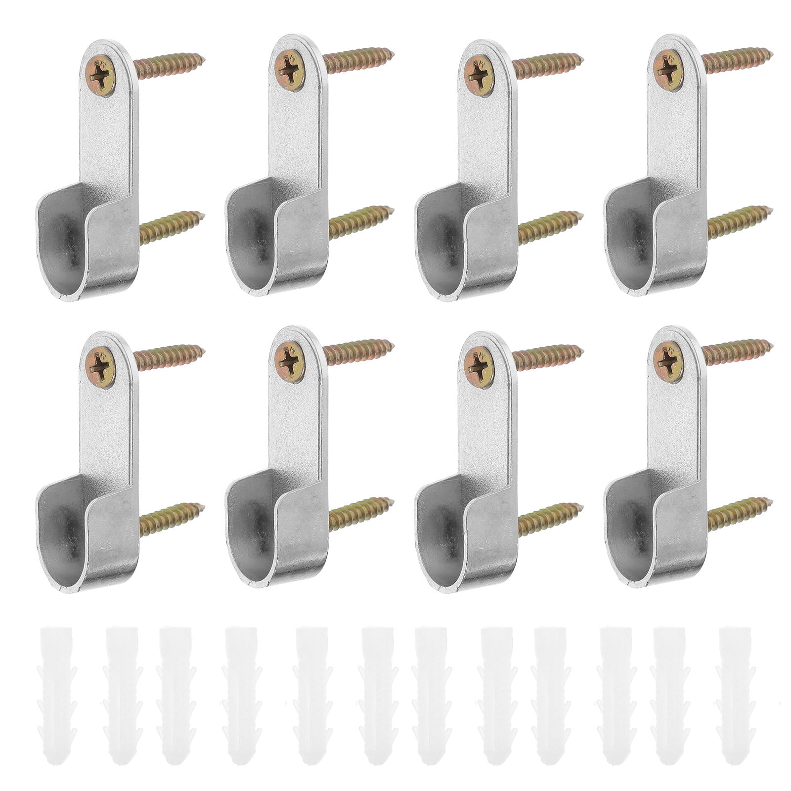 Masteelf 12pcs Oval Closet Rod End Supports Closet Rod Bracket Closet ...