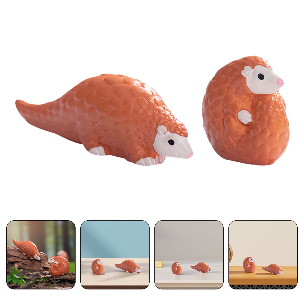 Masteelf 12pcs Pangolin Figures Little Resin Animals Miniature Jungle ...