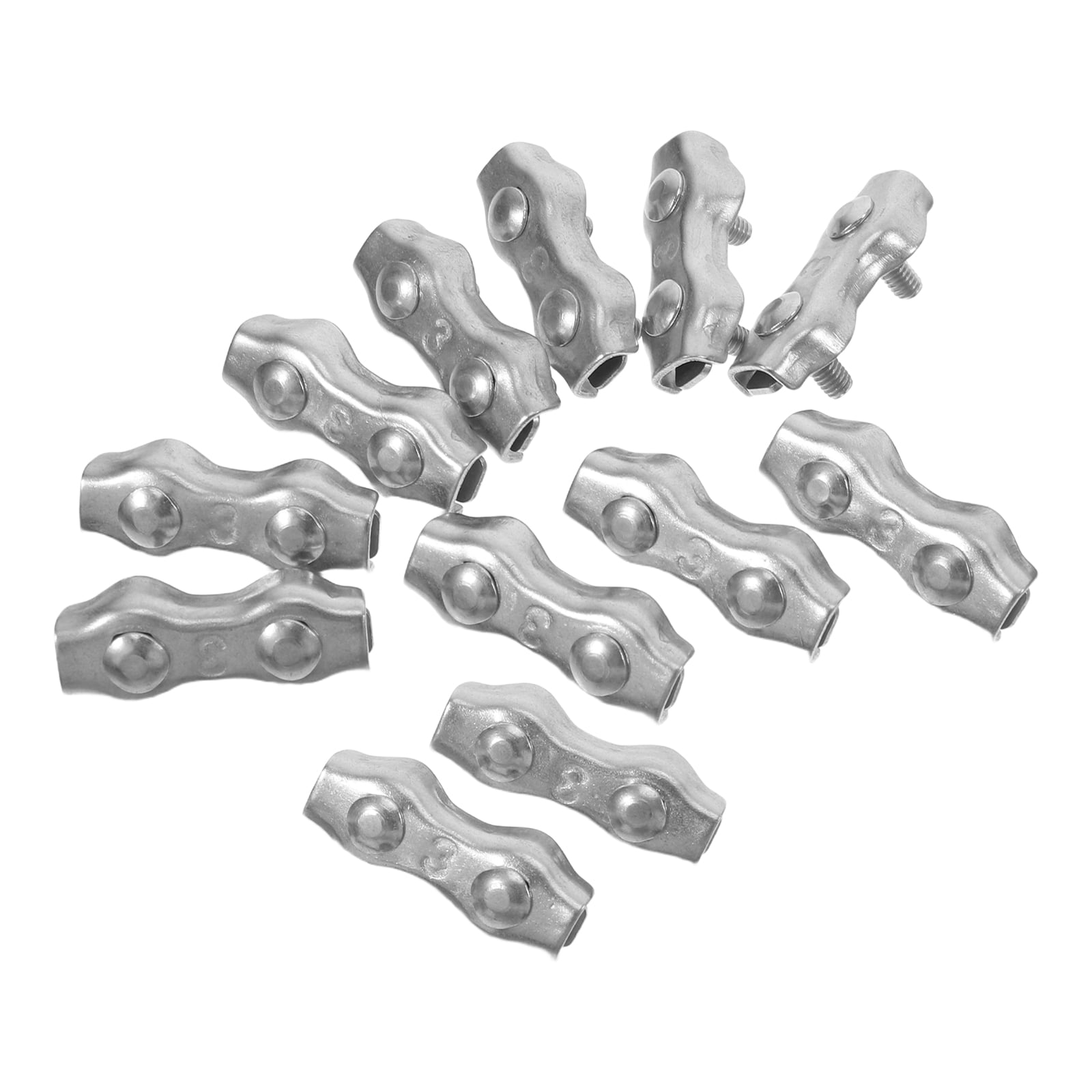 Masteelf 12pcs Stainless Steel Electric Fence Wire Clamps Wire Rope ...