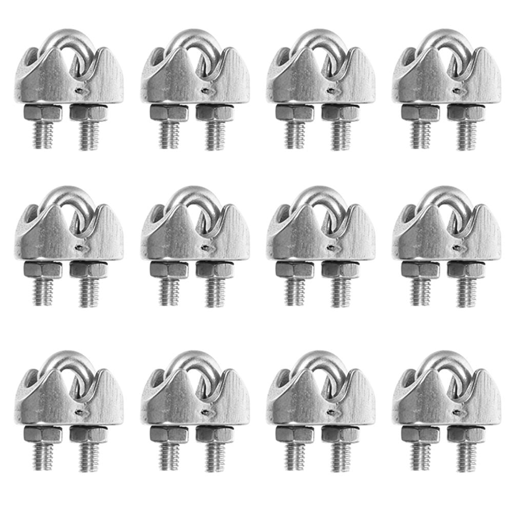 Masteelf 12pcs Stainless Steel U Type Wire Rope Clips for Connecting ...