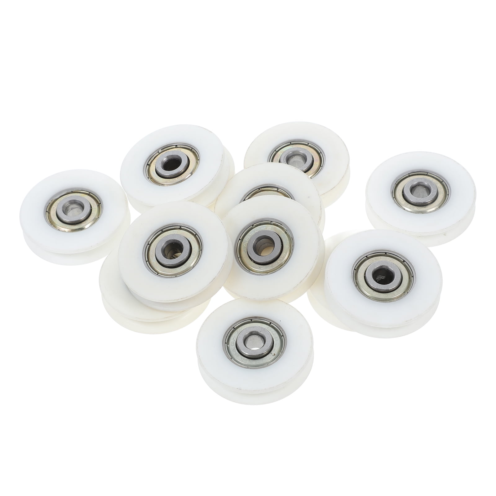 Masteelf 12pcs U-Shape Groove Wheel Bearing Pulley Guide Rail Pulley ...