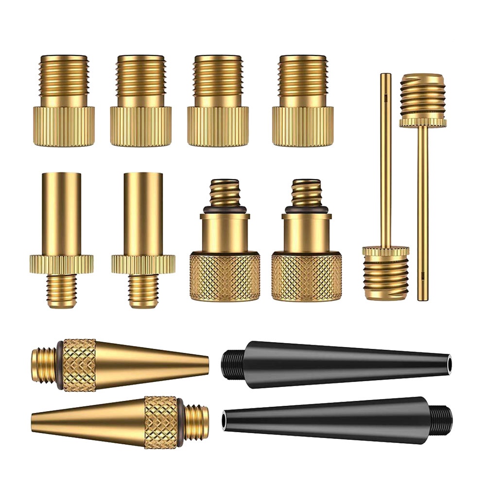Masteelf 14 Pcs Bike Tire Valve Adapter Set 8.8*6.2cm Golden - Walmart.com