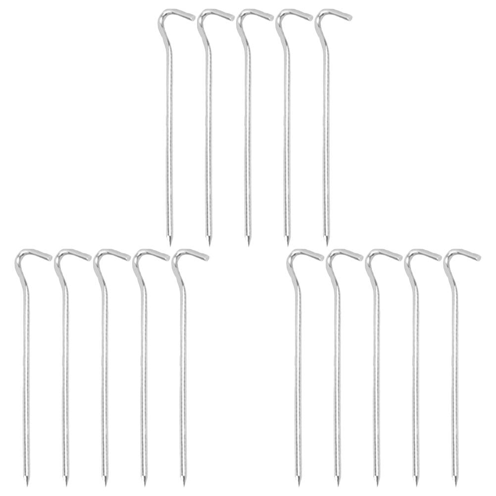 Masteelf 15 Pcs Ground Nail Tarp Clips Big Tents for Camping Canopy ...