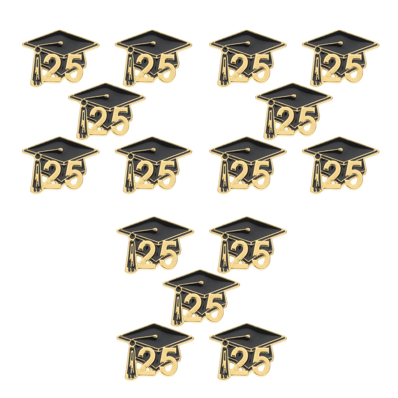 Masteelf 15 pcs Teacher Lapel Pin 2025 Grad Cap Badge Pin Congrats ...