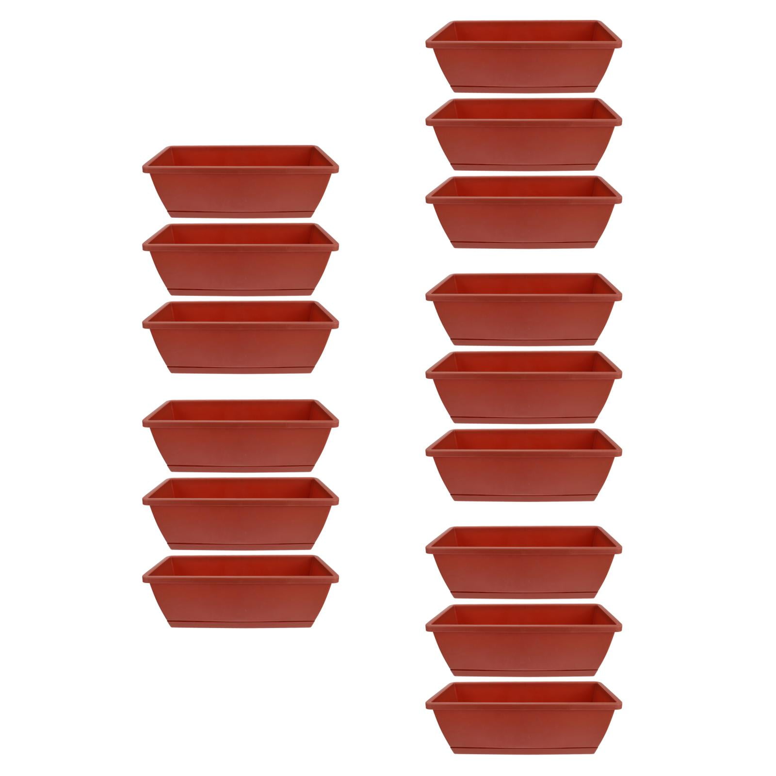 Masteelf 15 pcs Window Box Planter Resin Pot Balcony Flower Planter ...