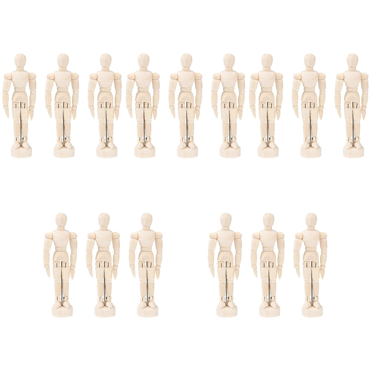 Masteelf 15 pcs Wooden Manikin Male with Stand Body Human Body Drawing ...