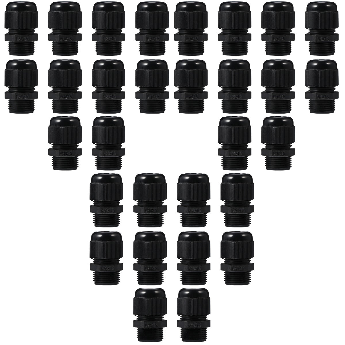 Masteelf 150 Pcs Cable Glands Joints Wire Protectors Waterproof Nylon ...