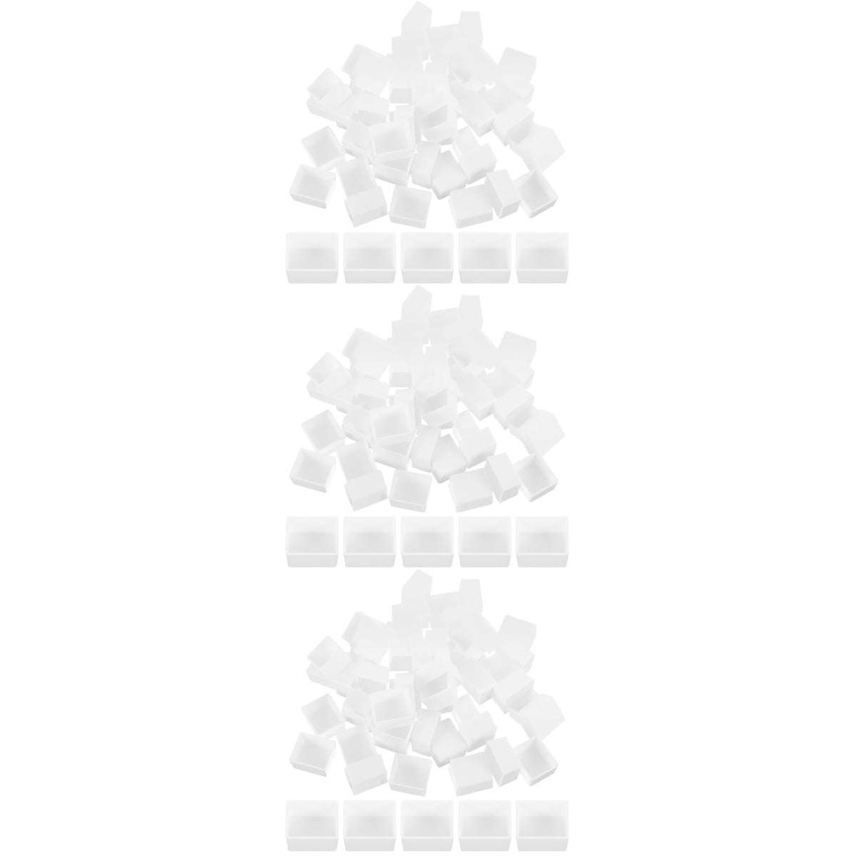 Masteelf 150 Pcs Empty Watercolor Pans Plastic Painting Half Pans Paint ...